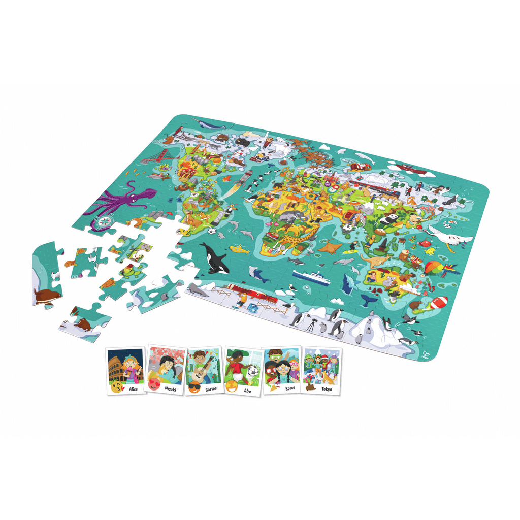 2 in 1 World Map Puzzle and Game | Juego y Jardín