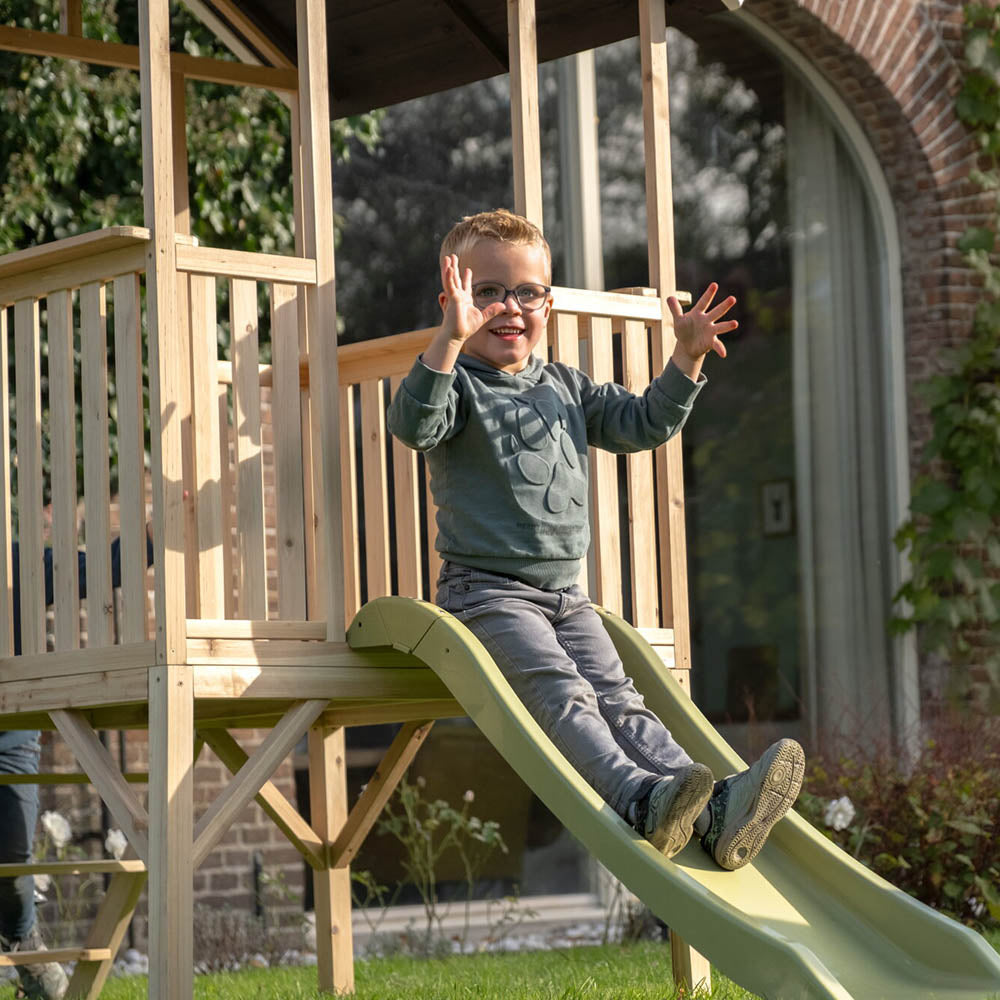 EXIT Panorama 300 Wooden Playhouse with Slide | Play and Garden
