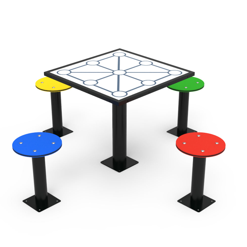 Juego de mesa tres en raya para exterior uso público - Juego y Jardín