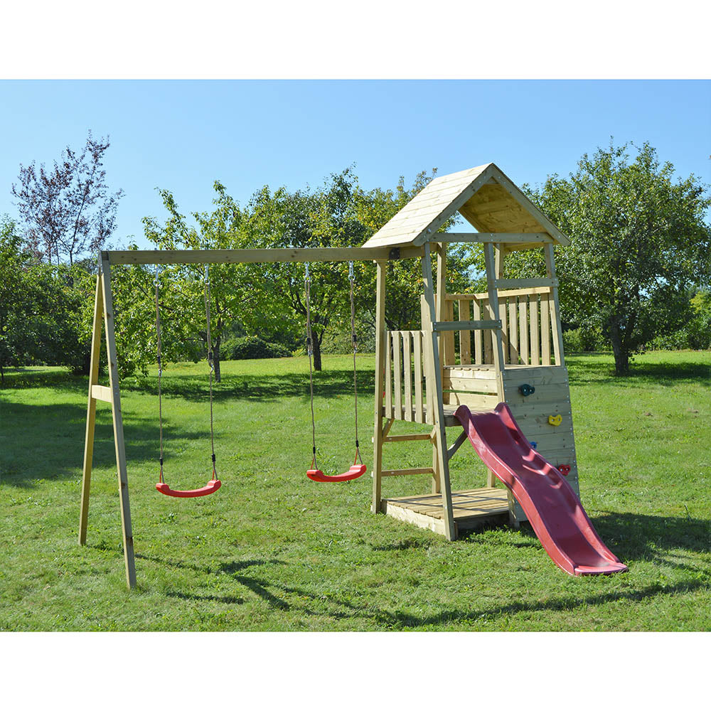 Torre Junior 6 Playground with Climbing Wall | Juego y Jardín