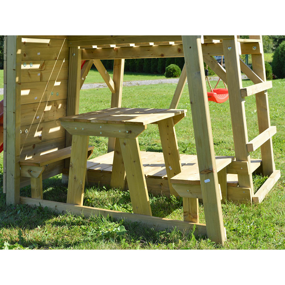 Torre Junior 8 Playground with table and climbing wall | Juego y Jardín