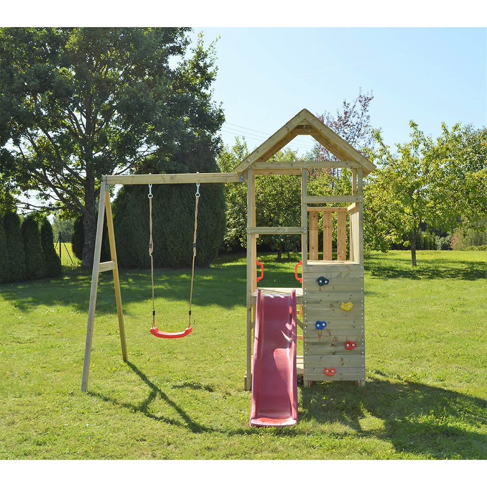 Torre Junior 8 Playground with table and climbing wall | Juego y Jardín